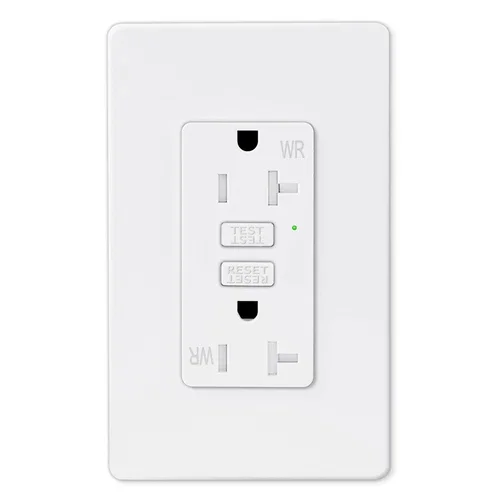 20 Amp Gfci Outlet Slim Duplex Receptacle Ground Fault Circuit Interrupter Tr Wr - Walmart.com