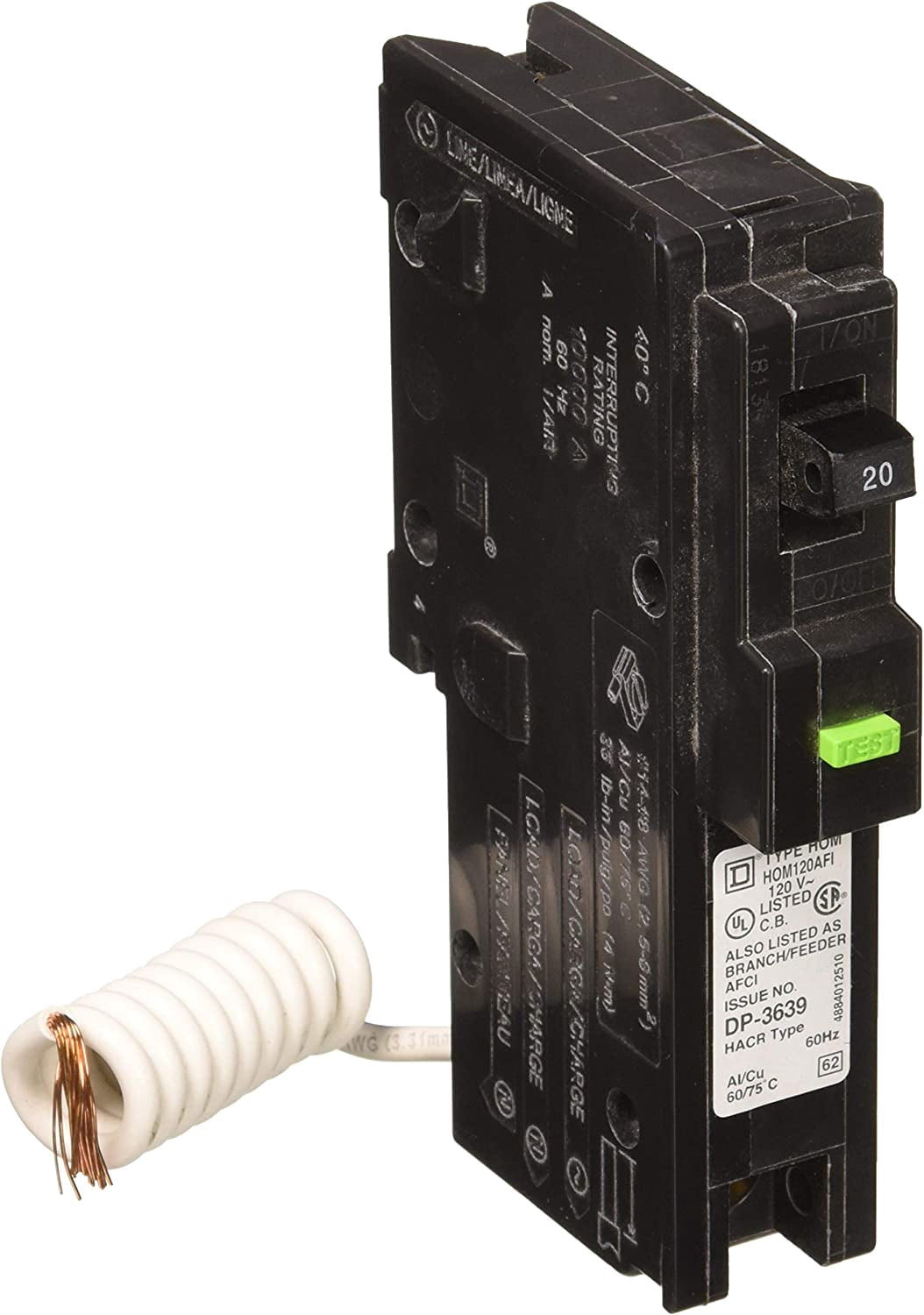 20-Amp HOM120AFI Miniature Circuit Breaker 120V 20A - Walmart.com