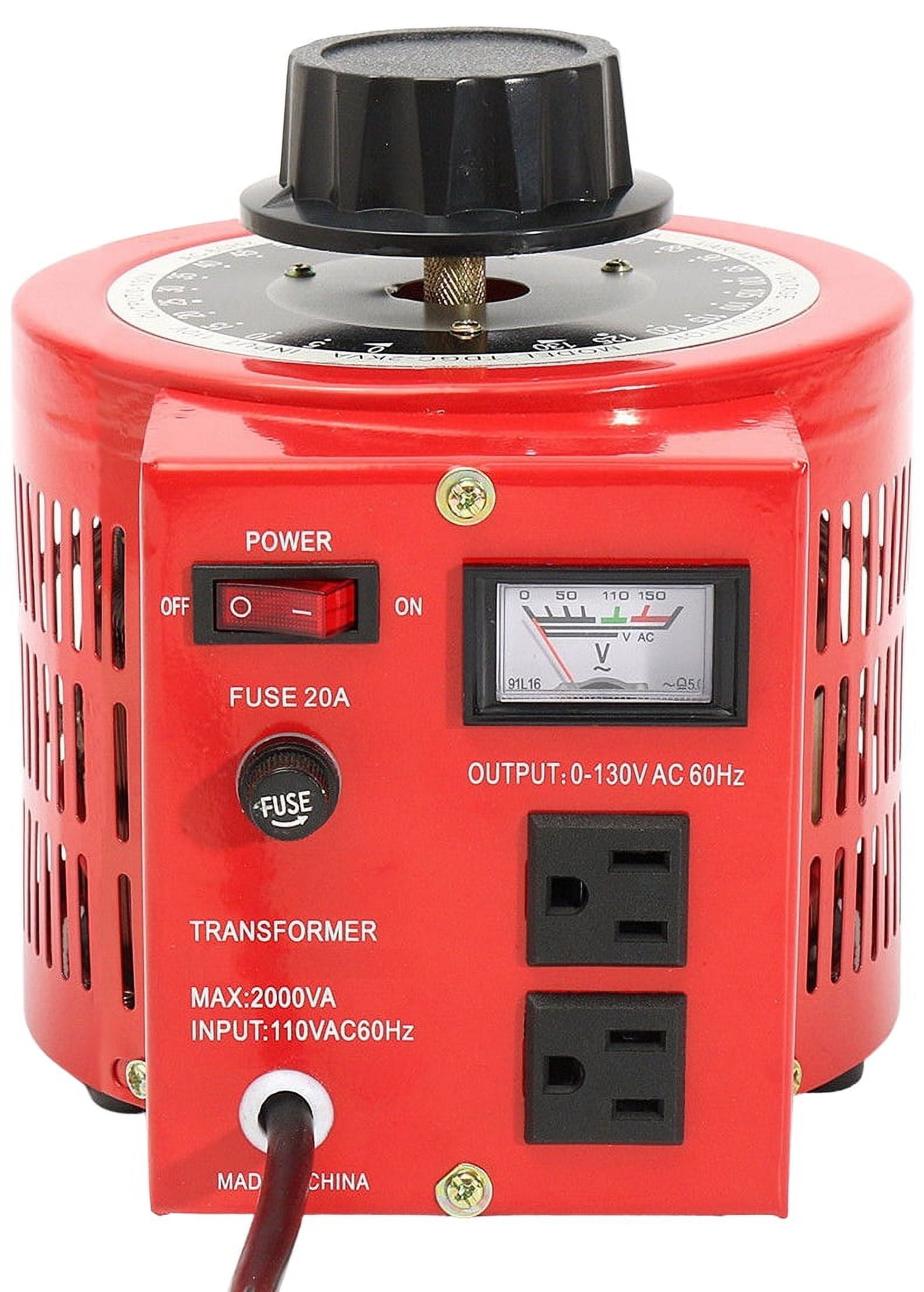 20 Amp Variable Transformer, 2000va Max, 0~130 Volt Output - Walmart.com