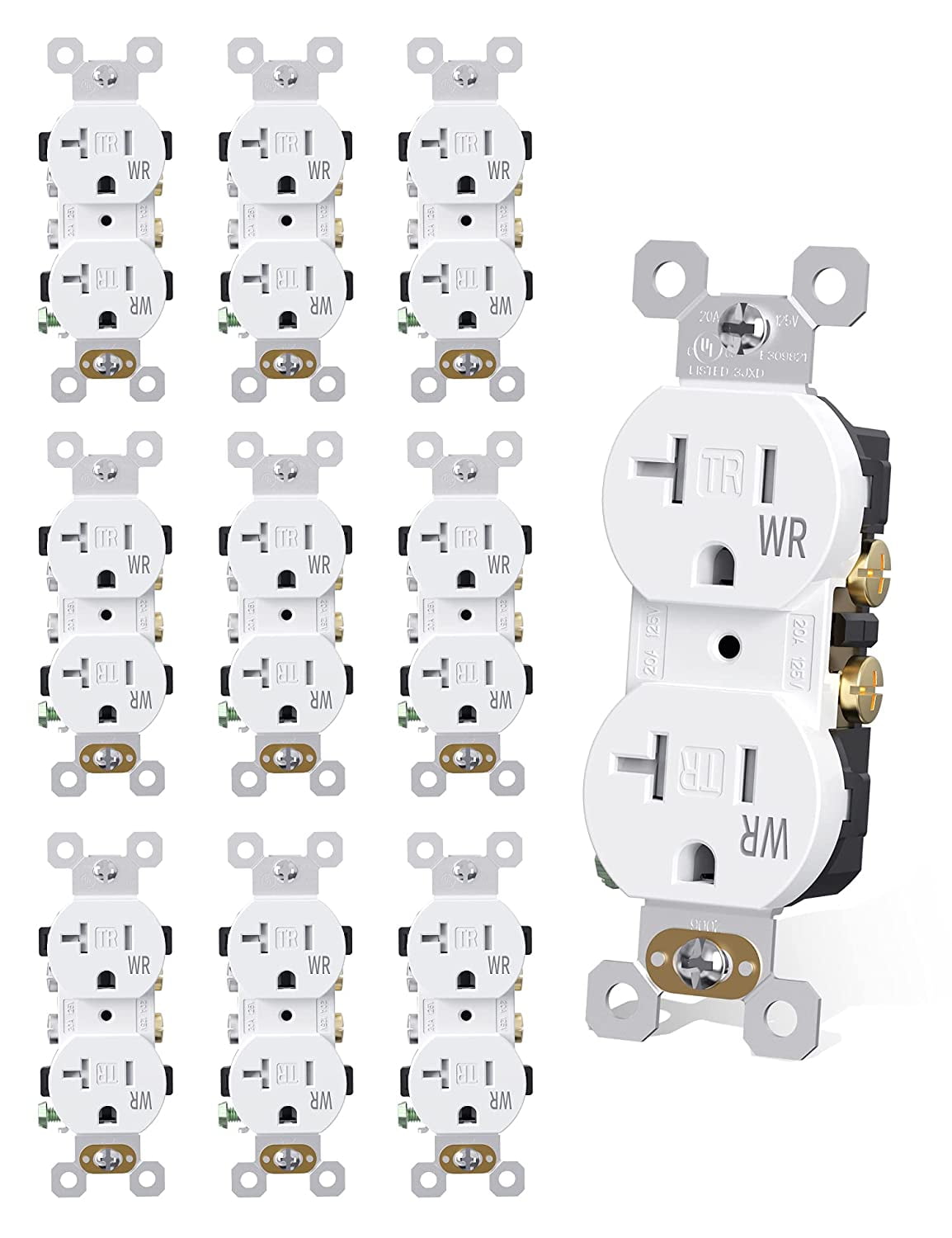 20 Amps Outlets Duplex Electrical Receptacle Outlets,Weather Resistance ...