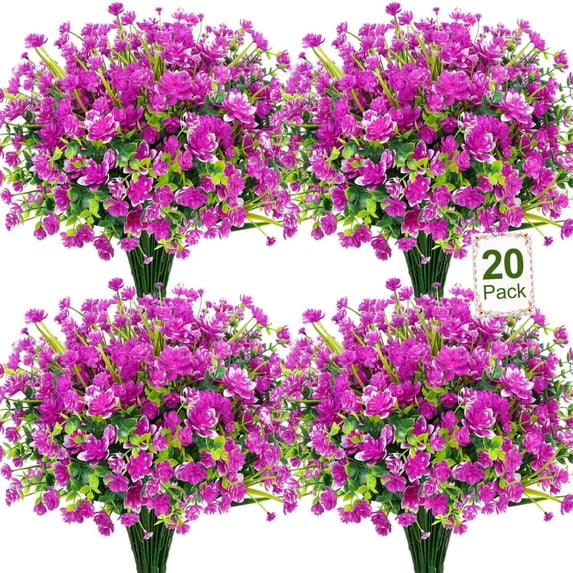 20 Aritificial for Outdoors Decoration Faux Shrubs for Spring Summer ...