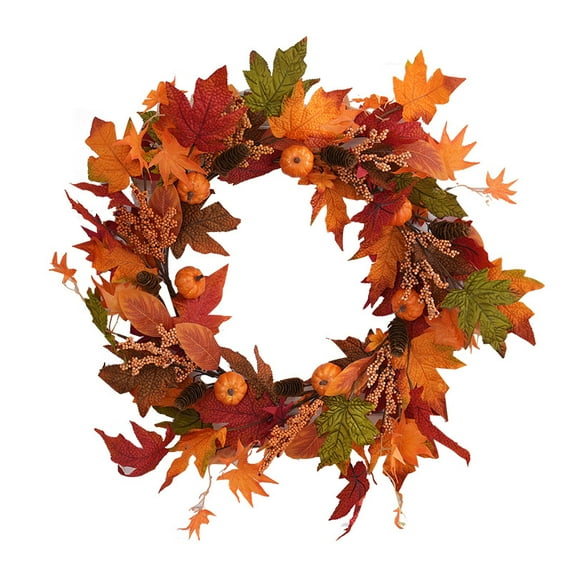 20" Artificial Flower Garlands Spring Decorations, Fake Spring Wreaths ...