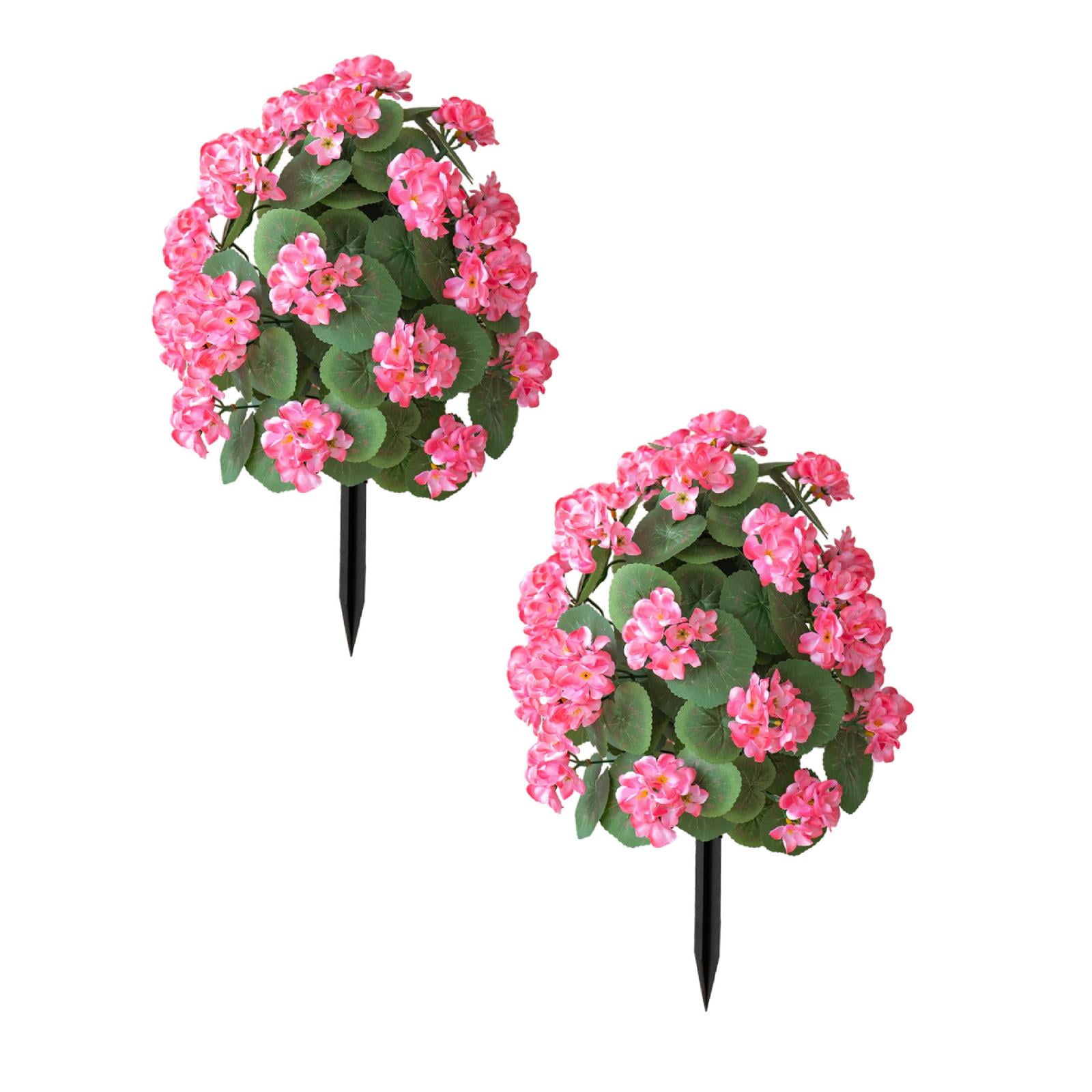 20'' Artificial Geraniums Topiary Ball with Geraniums Flowers, Faux ...