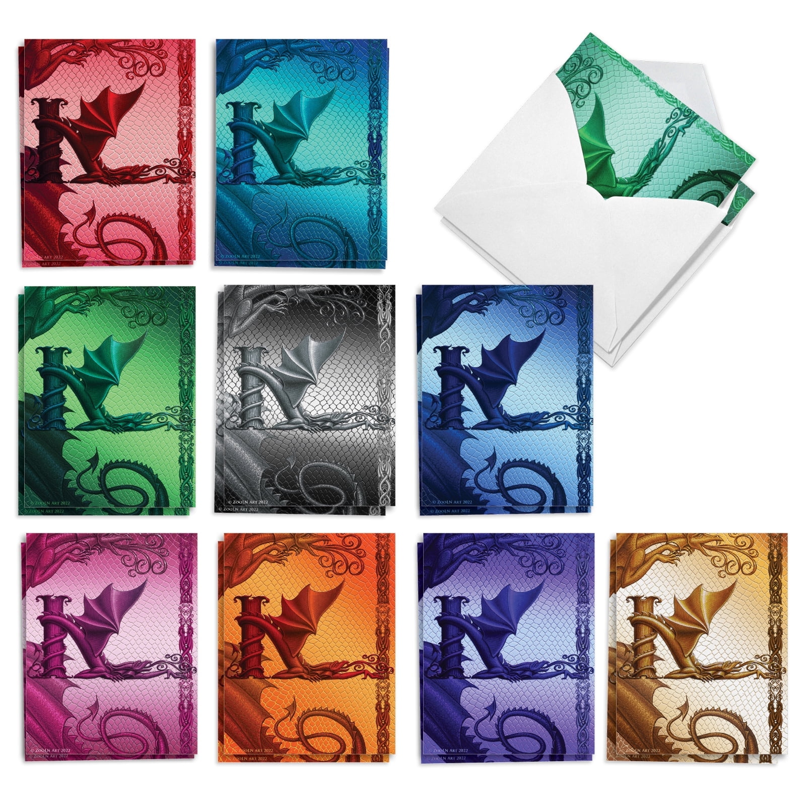 20 Assorted Blank Notes Bulk Box Set 4 x 5.12 Inch with Envelopes (10 ...
