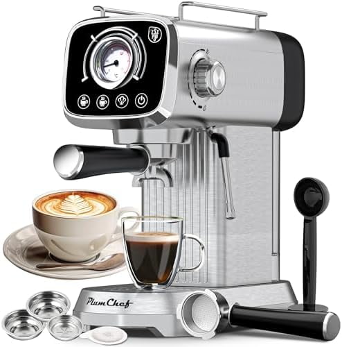 20 Bar Compact Design Espresso Machine with Milk Frother, Single ...