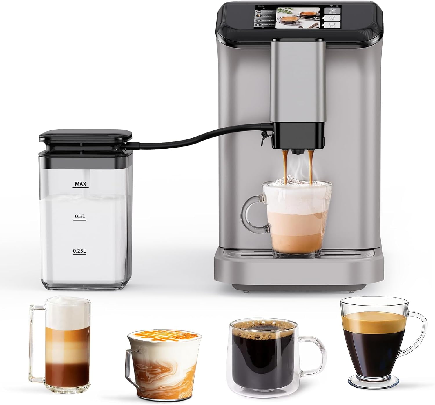20 Bar Espresso Machine Fully Automatic Coffee Maker, with Built in ...