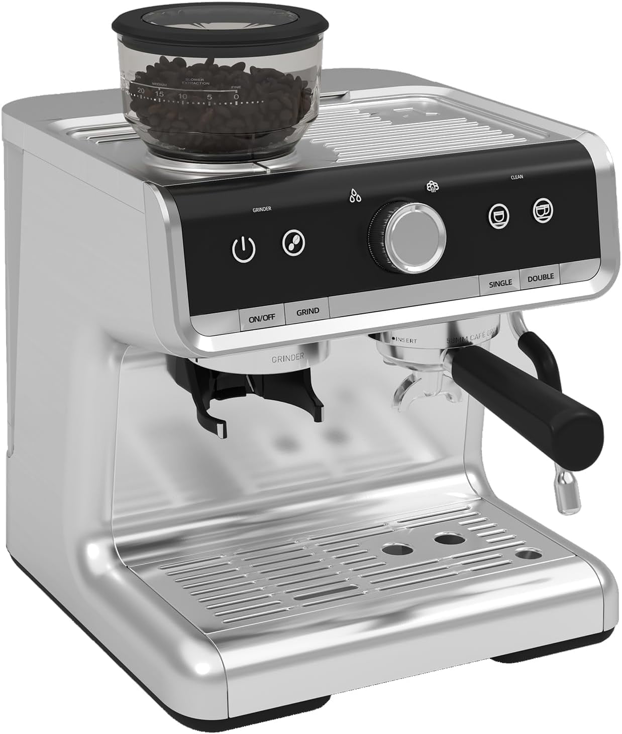 20 Bar Espresso Machine With Integrated Grinder and Auto Milk Frother ...
