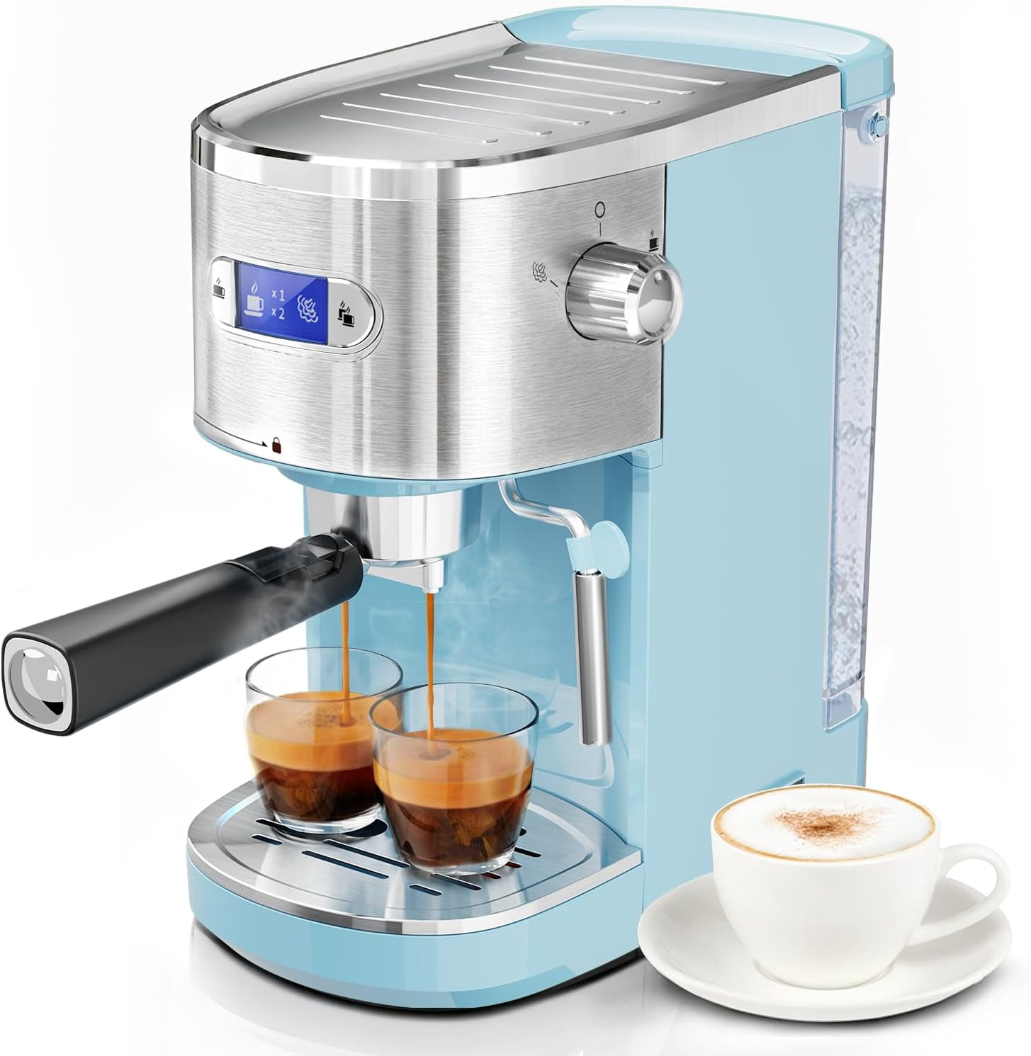 20 Bar Espresso Machine Semi-Automatic, Professional Coffee Maker with ...