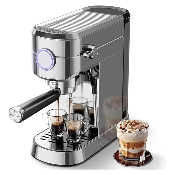 20 Bar Expresso Coffee Machines, Compact 1350W Espresso Machine with ...