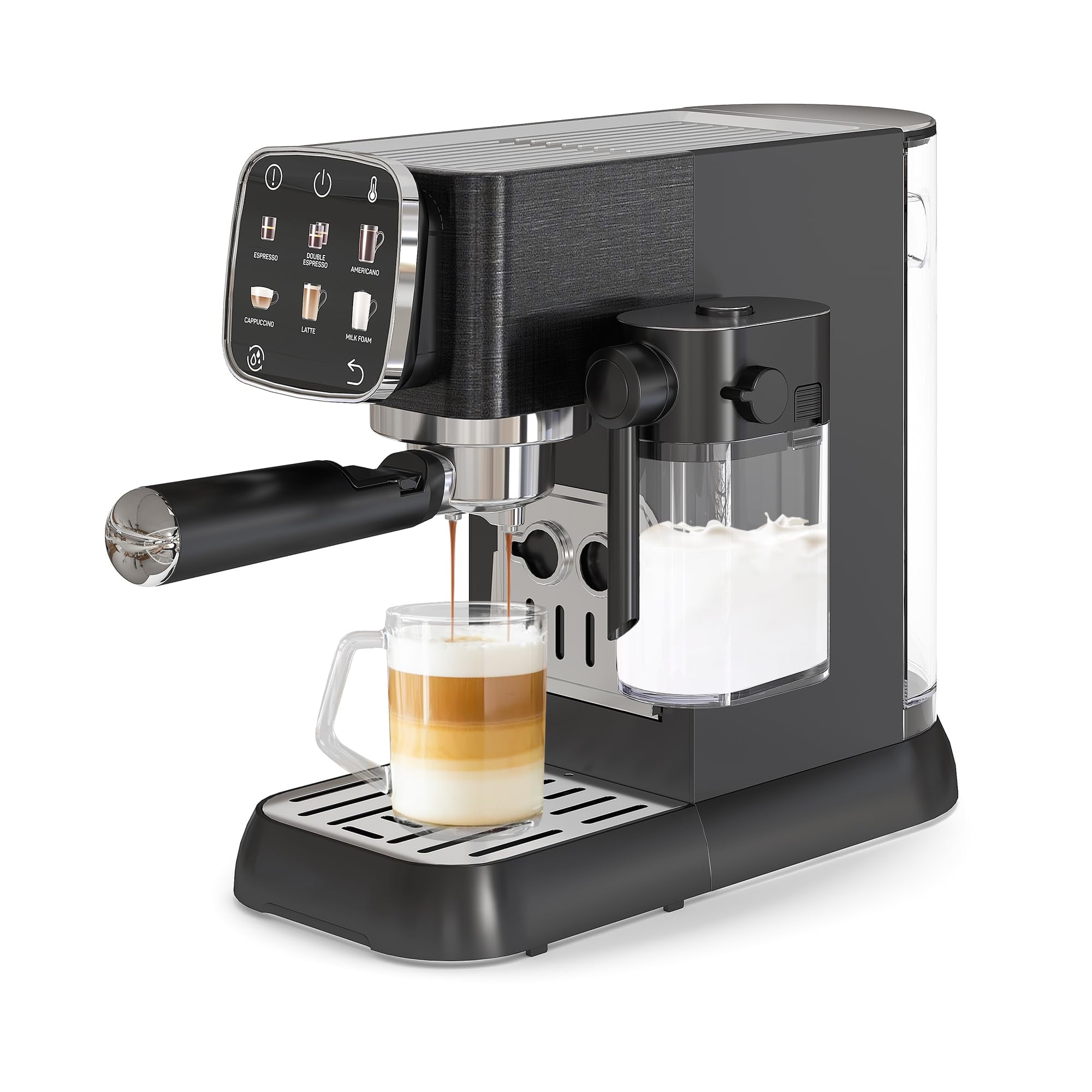 20 Bar Pressure, Fully Automatic Espresso Machine with Touchscreen ...