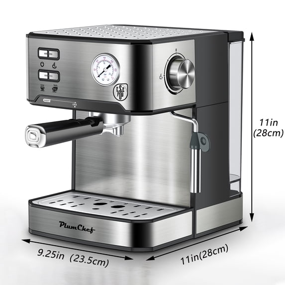 20 Bar Professional Espresso Machine With Milk Frother, Single Double ...