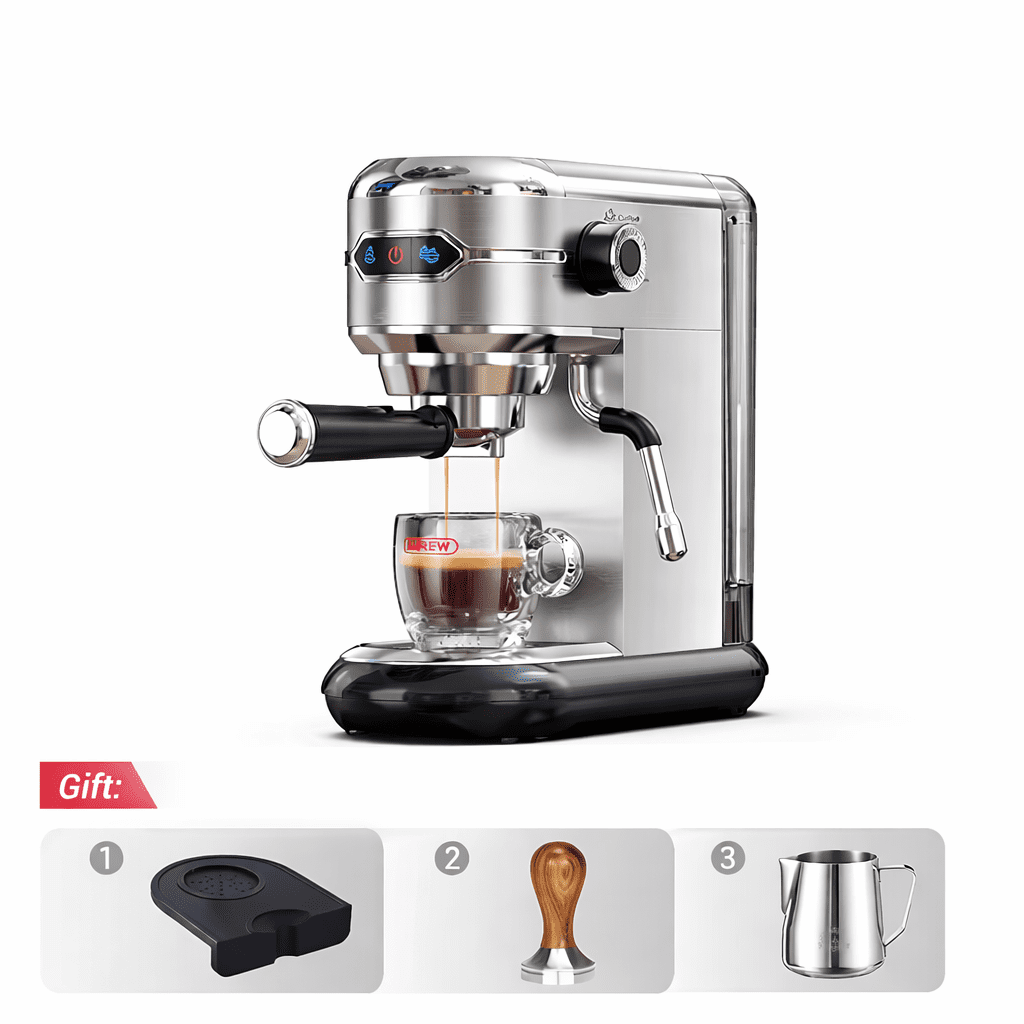 20 Bar Semi Automatic Espresso Machine, Super Slim Stainless Steel ...