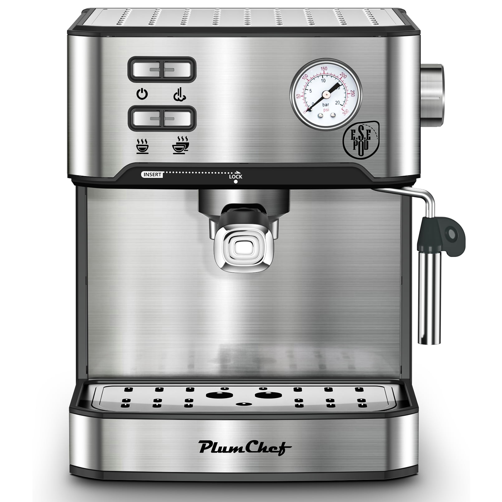 20 Bar espresso machine household semi-automatic with pressure gauge ...