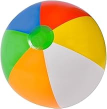 20" Beach Balls ~ One Dozen (12) Multi-color Beach Ball Inflates ~ 6 ...
