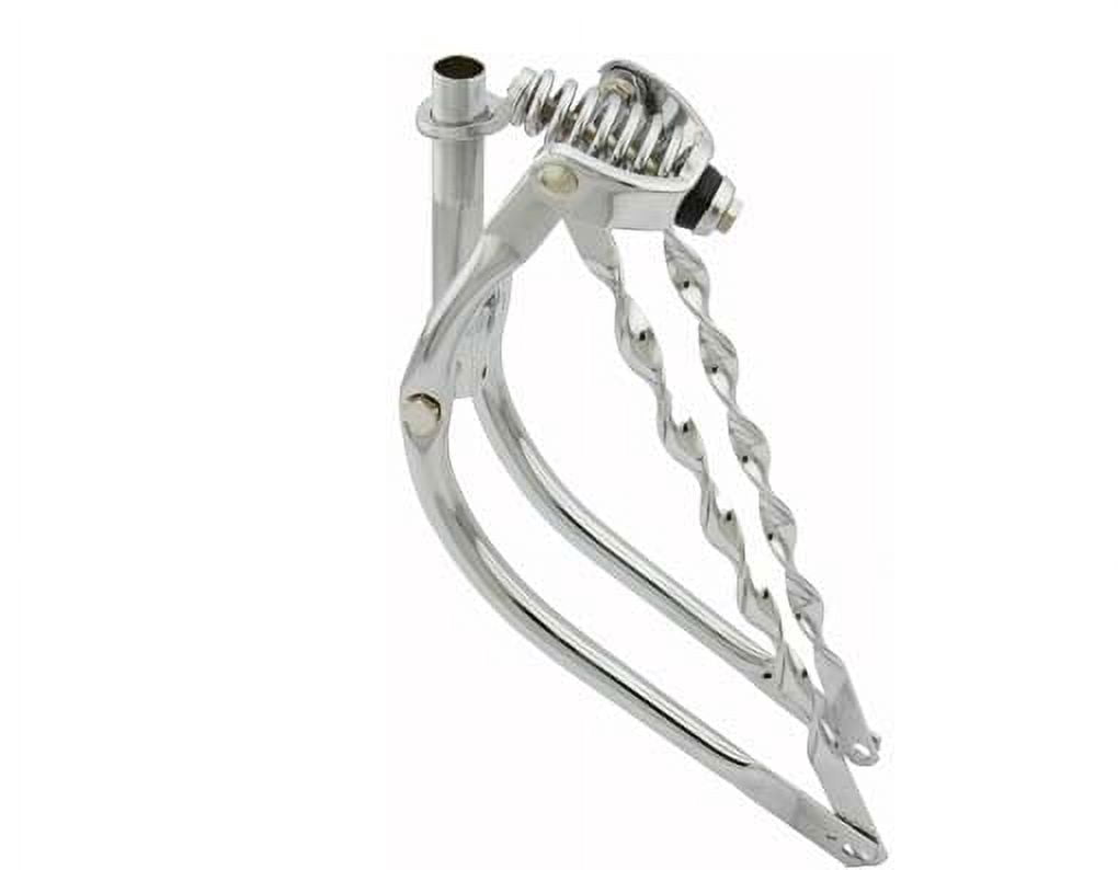 20" Bent Spring Fork 1" W/Twisted Bars Chrome. Bike fork, bicycle fork ...