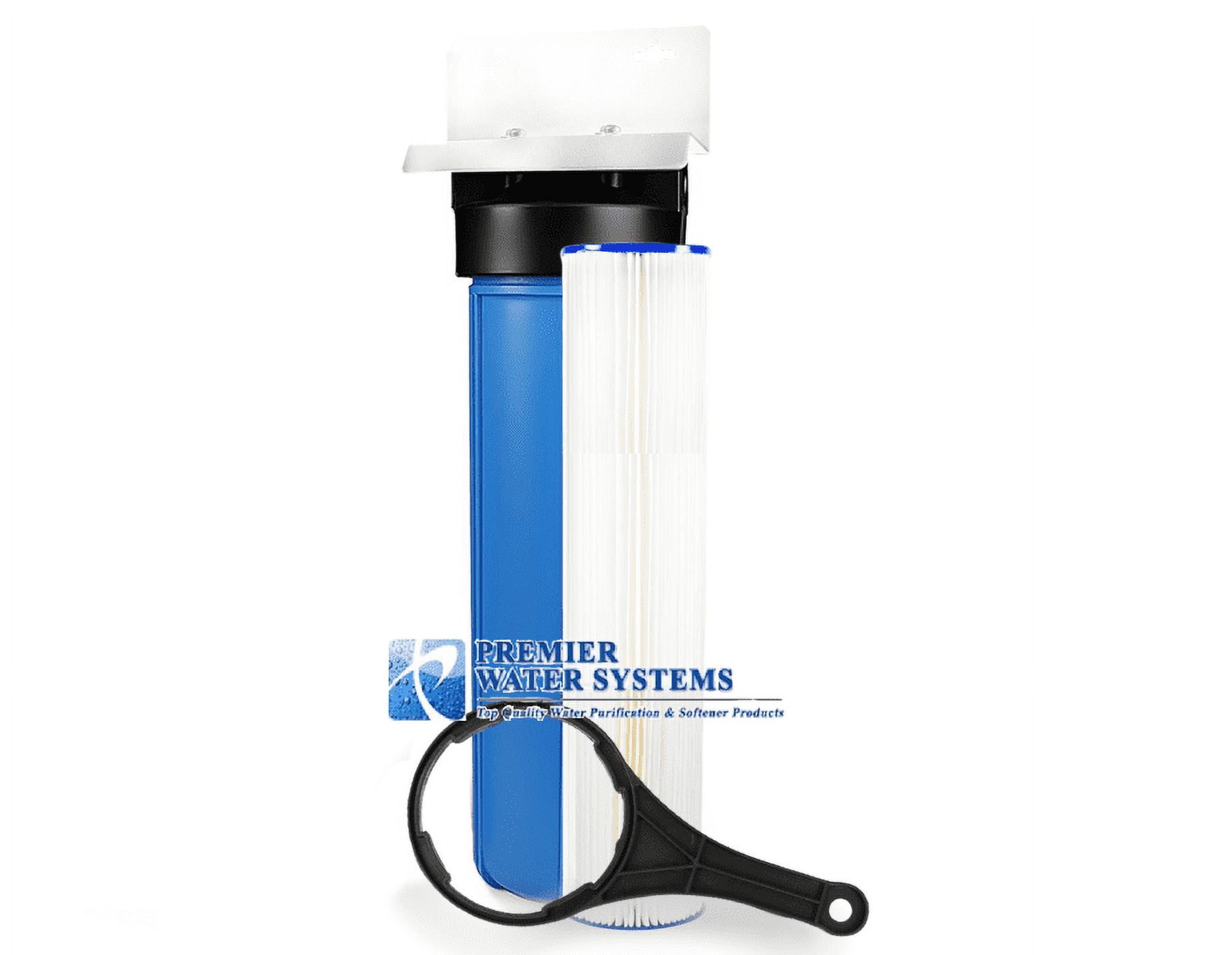 20" Big Blue Water Filter Housing/Canister 1" NPT w/ Pressure Relief ...