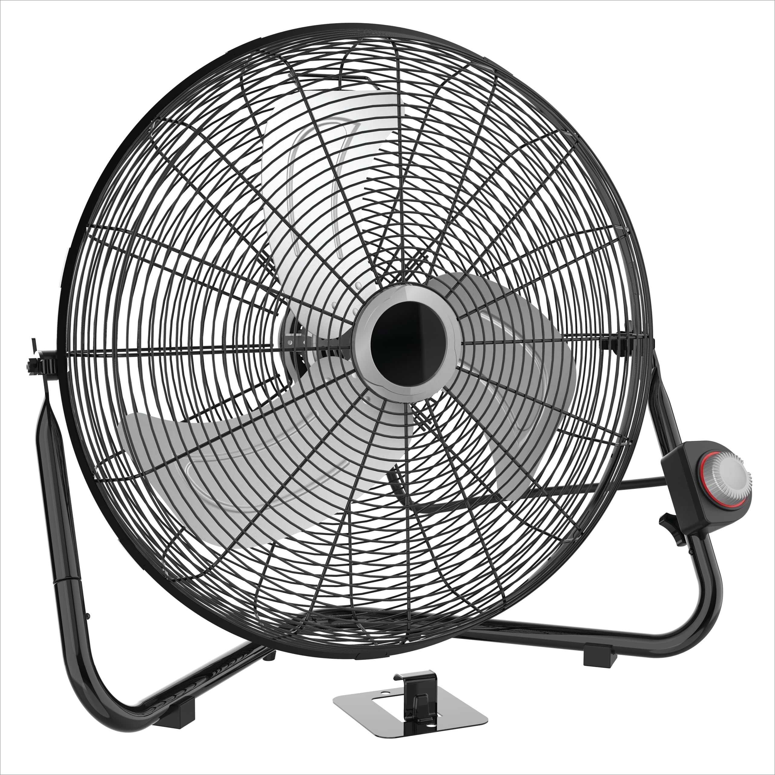20" Black High Velocity Wall Mount Fan with Pivoting Head - 3 Speeds ...