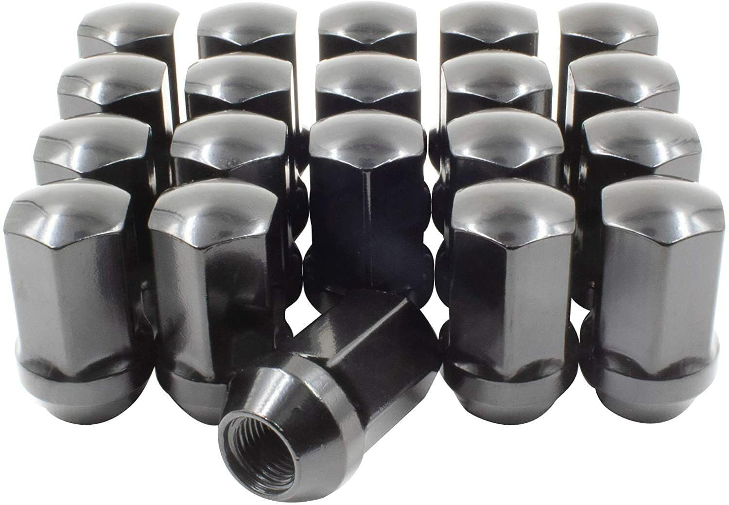 20 Black Tesla Factory Lug Nuts 14x1.5 Compatible with Model Y PerCompatible Withmance Long ...