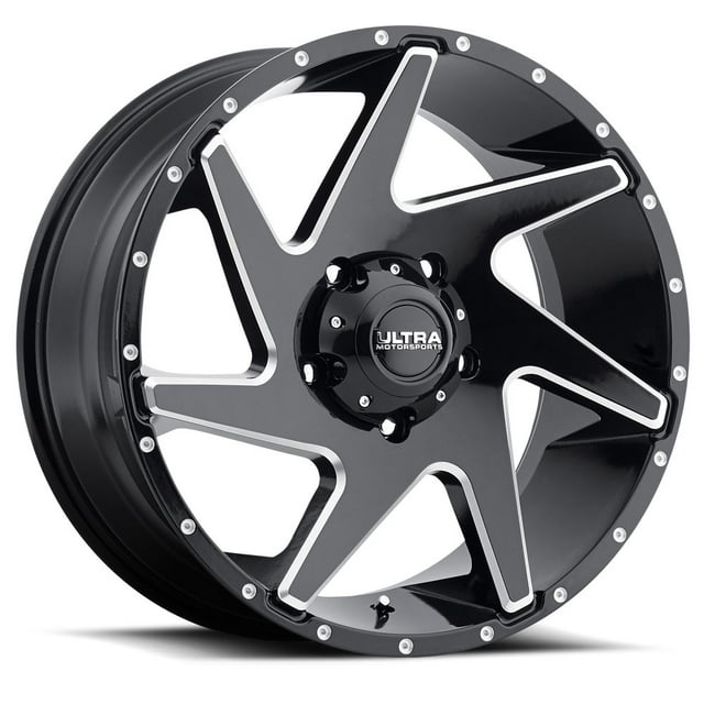 20" Black With Natural Accents Vortex 206 Wheel by Ultra Wheel 206 ...