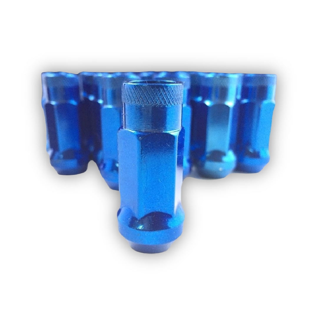 (20) Blue 48mm Open Extended Wheel Lug Nuts Set | 12X1.5 Fits Cadillac ...