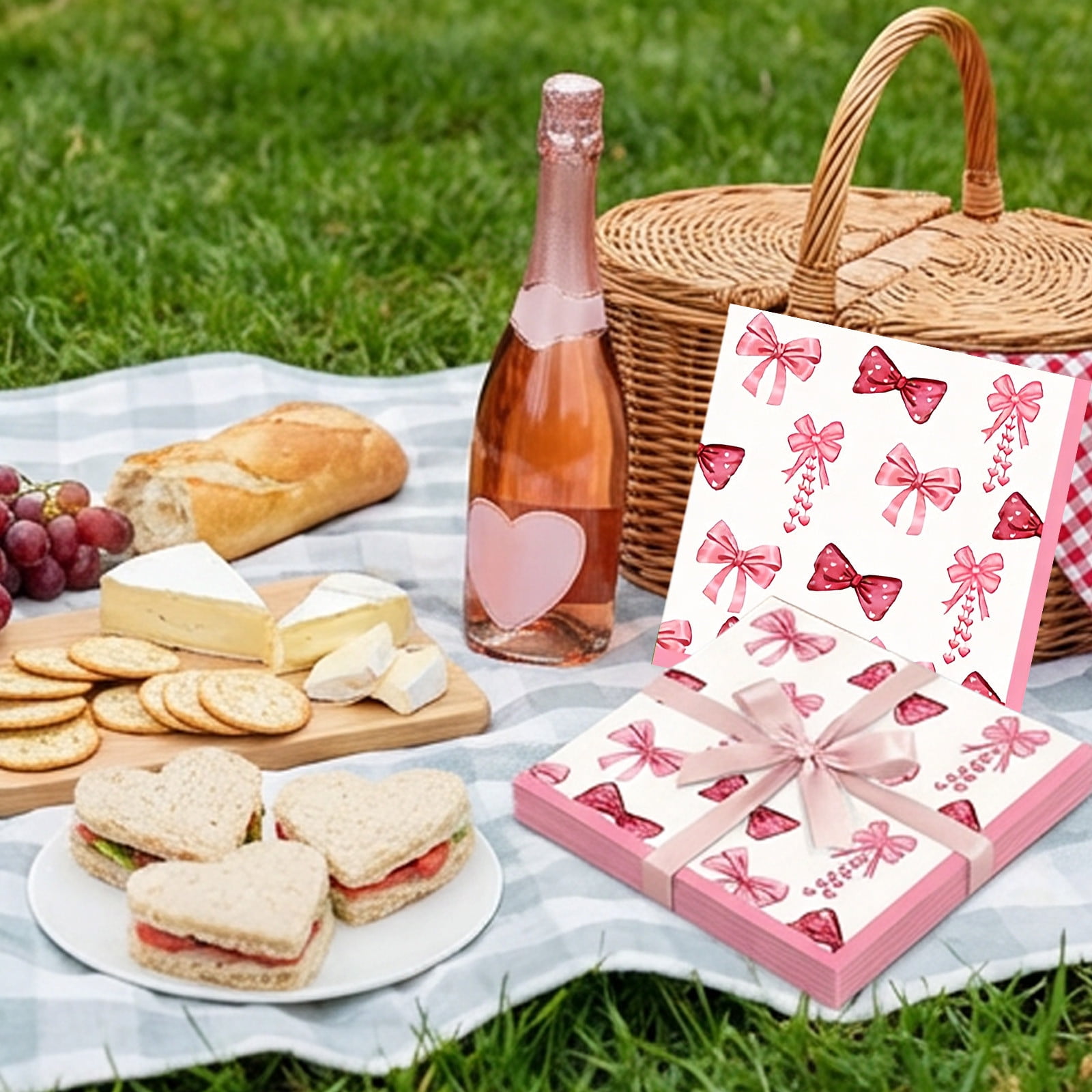 20 Bow-s Napkins Bow-themed Party Decorations Bow Patterns Disposable ...