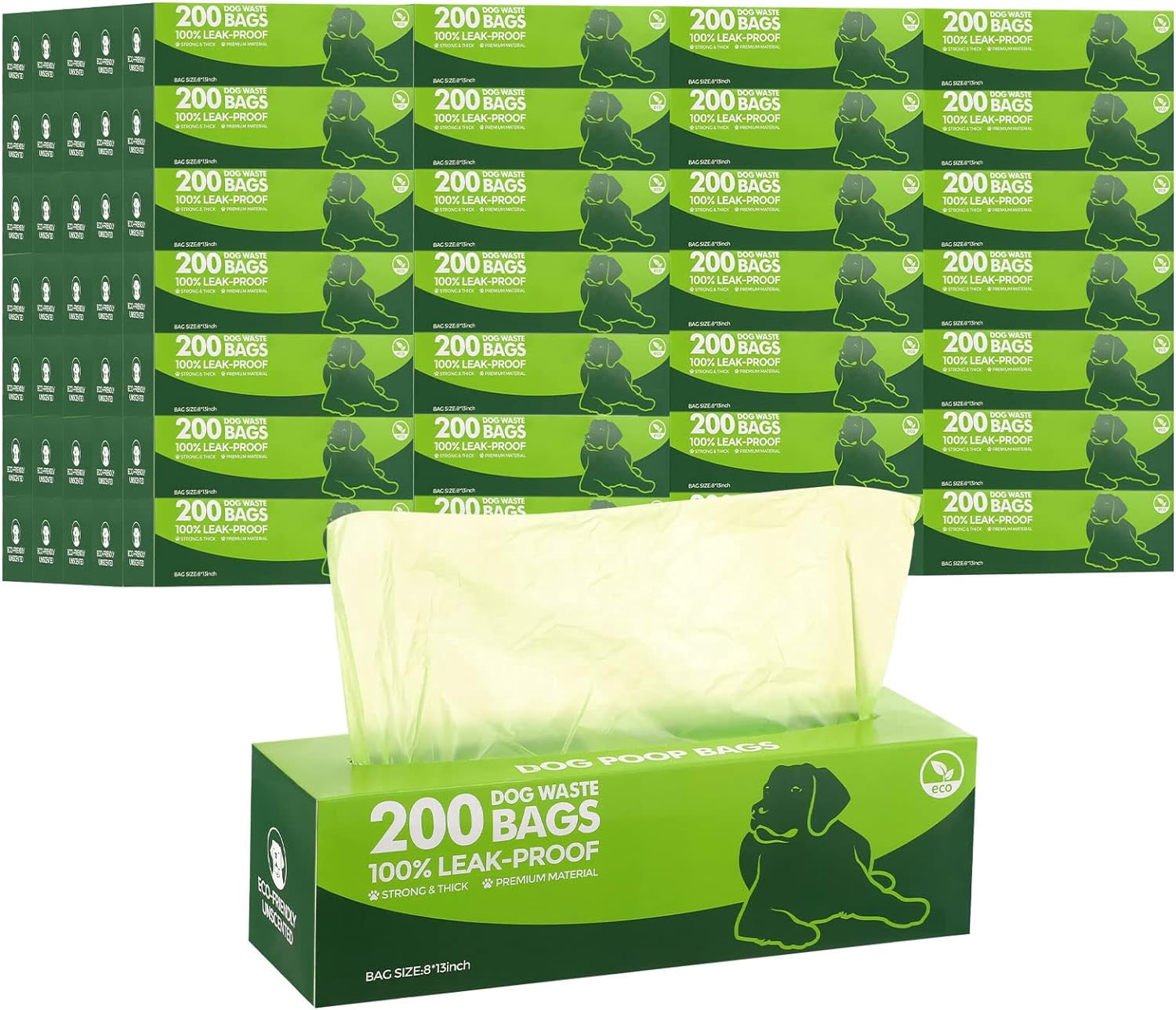 20 Boxed Rolls 4000 Counts Dog Poop Bags Bulk Leak Proof Dog Waste Bags ...