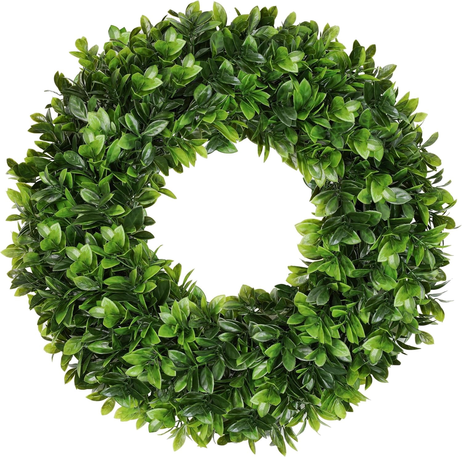 20" Boxwood Wreaths for Front Door,Artificial Spring Wreaths for Wall ...