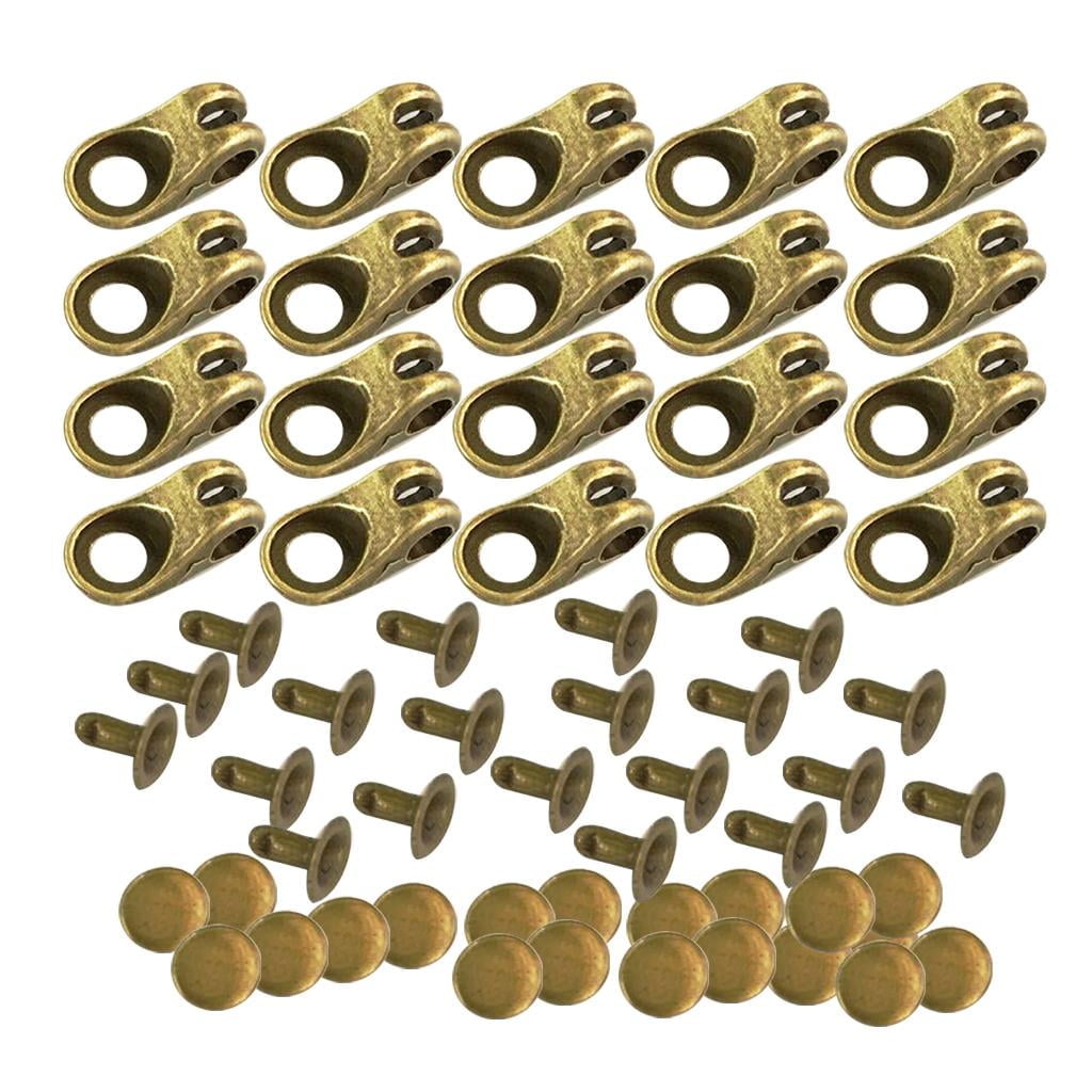 20 Bronze Boot Lace Hooks Lace Fittings with Rivets - - Walmart.com