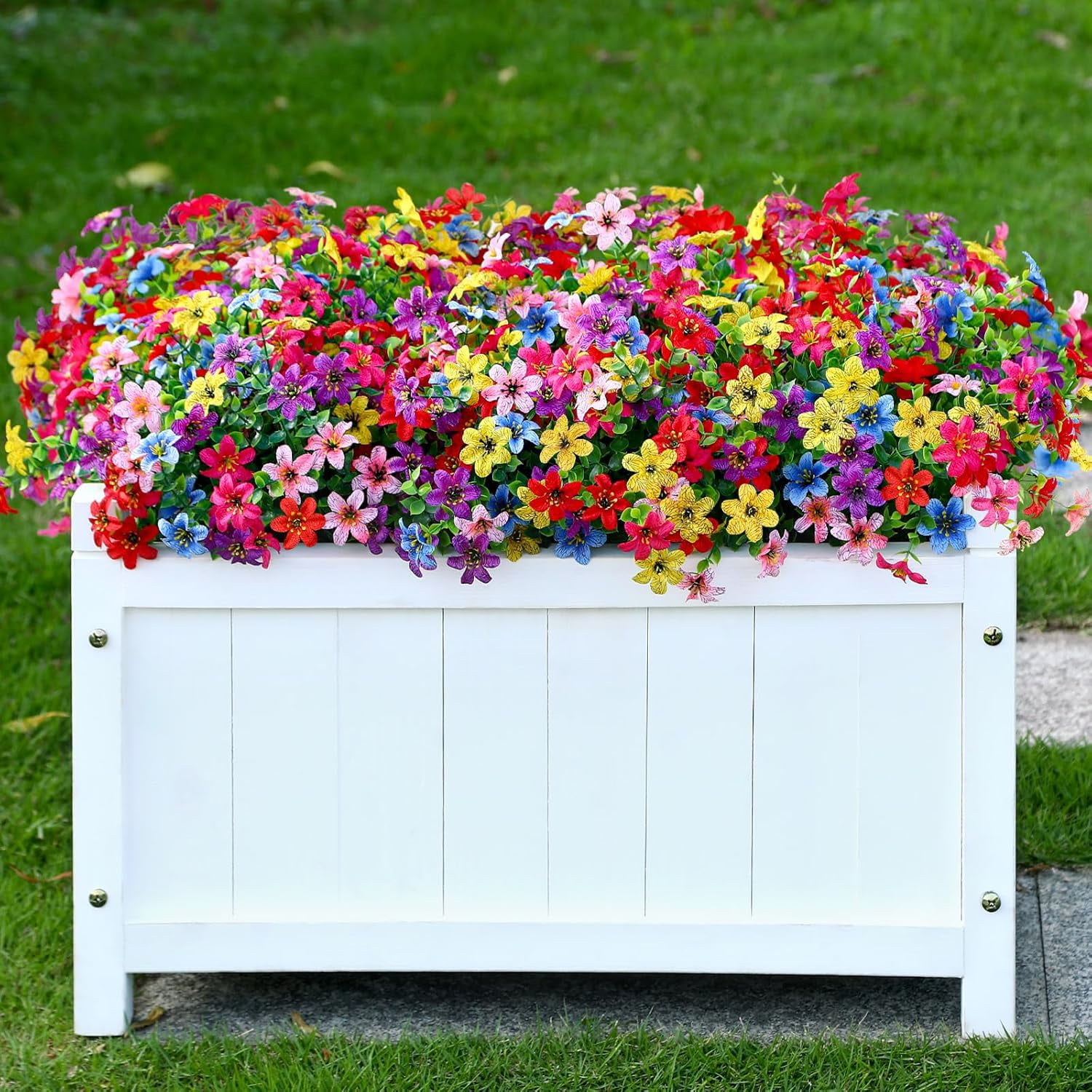 20 Bundles Artificial Fake Flowers for Outdoors Spring Decorations ...