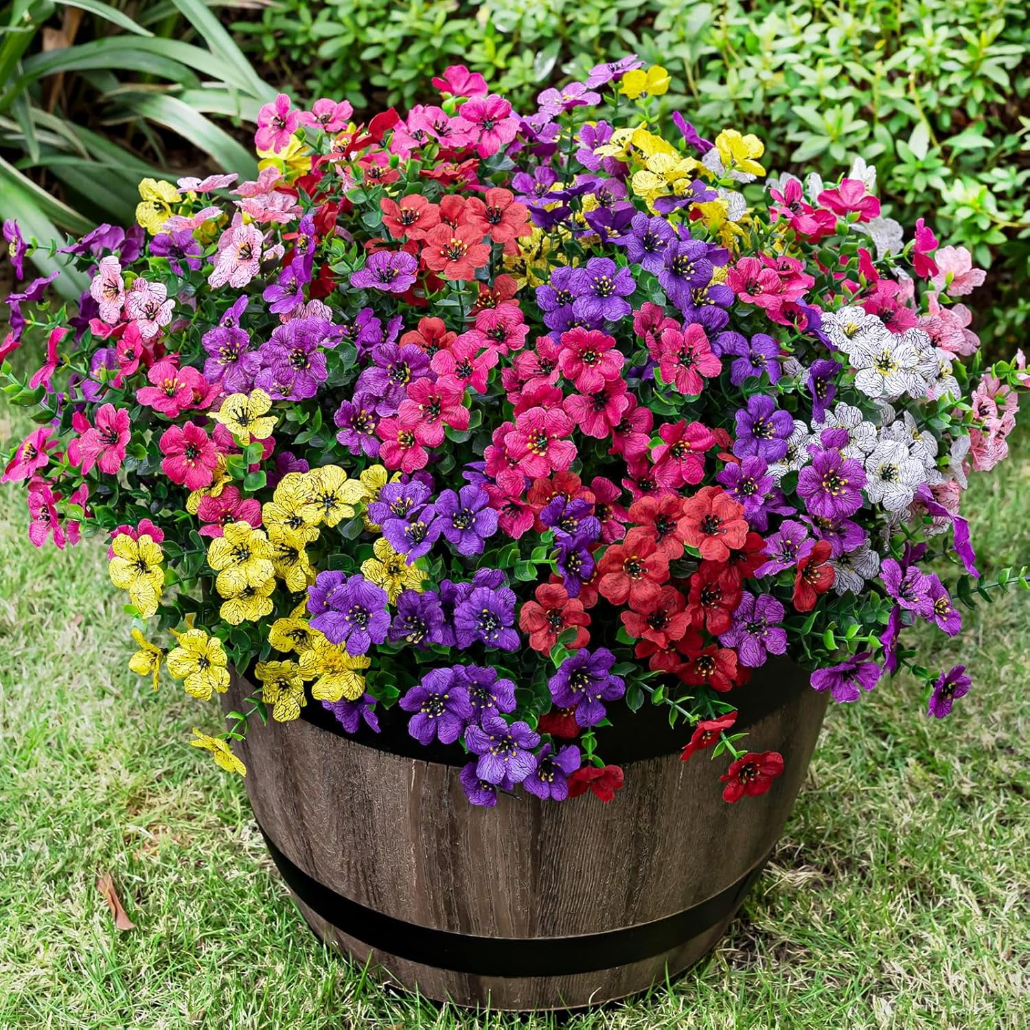 20 Bundles Artificial Flowers for Outdoor Fake Plants for Spring ...