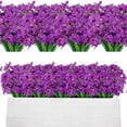 20 Bundles Artificial Flowers for Outdoor Outside Spring Summer ...