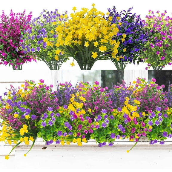 OTGFRF-20 Bundles Outdoor Artificial Flowers UV Resistant No Fade Fake ...