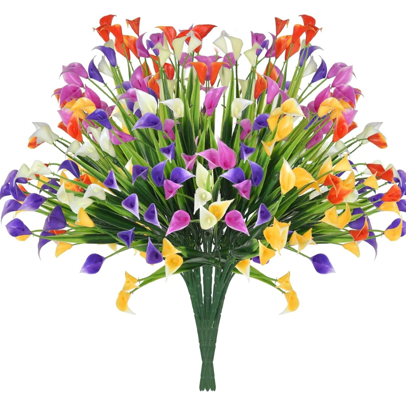 20 Bundles Artificial Flowers for Outdoors Fake Calla Lily Flowers Faux ...