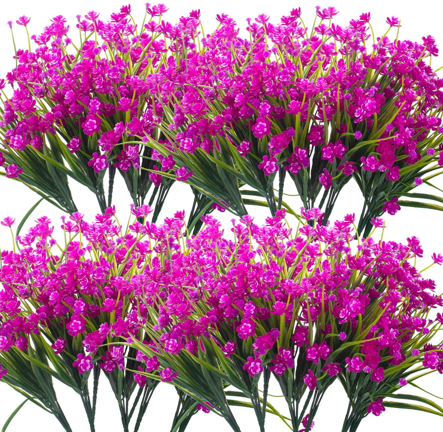 20 Bundles Artificial Outdoor Plants, Fake Wheat Grass Greenery Shrubs ...