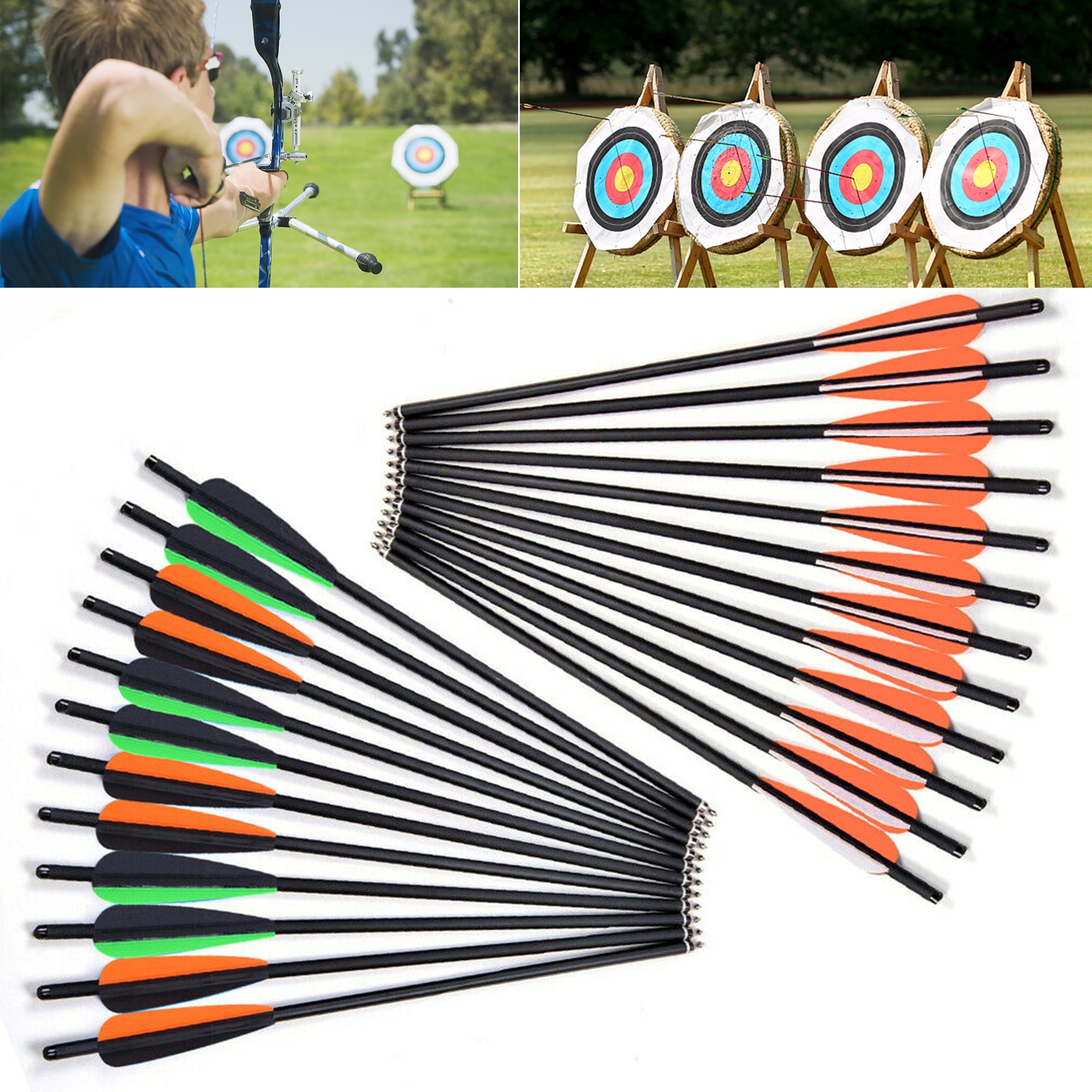 20" Carbon Crossbow Bolts Hunting Archery 20 Inch Arrows with 4" vanes ...
