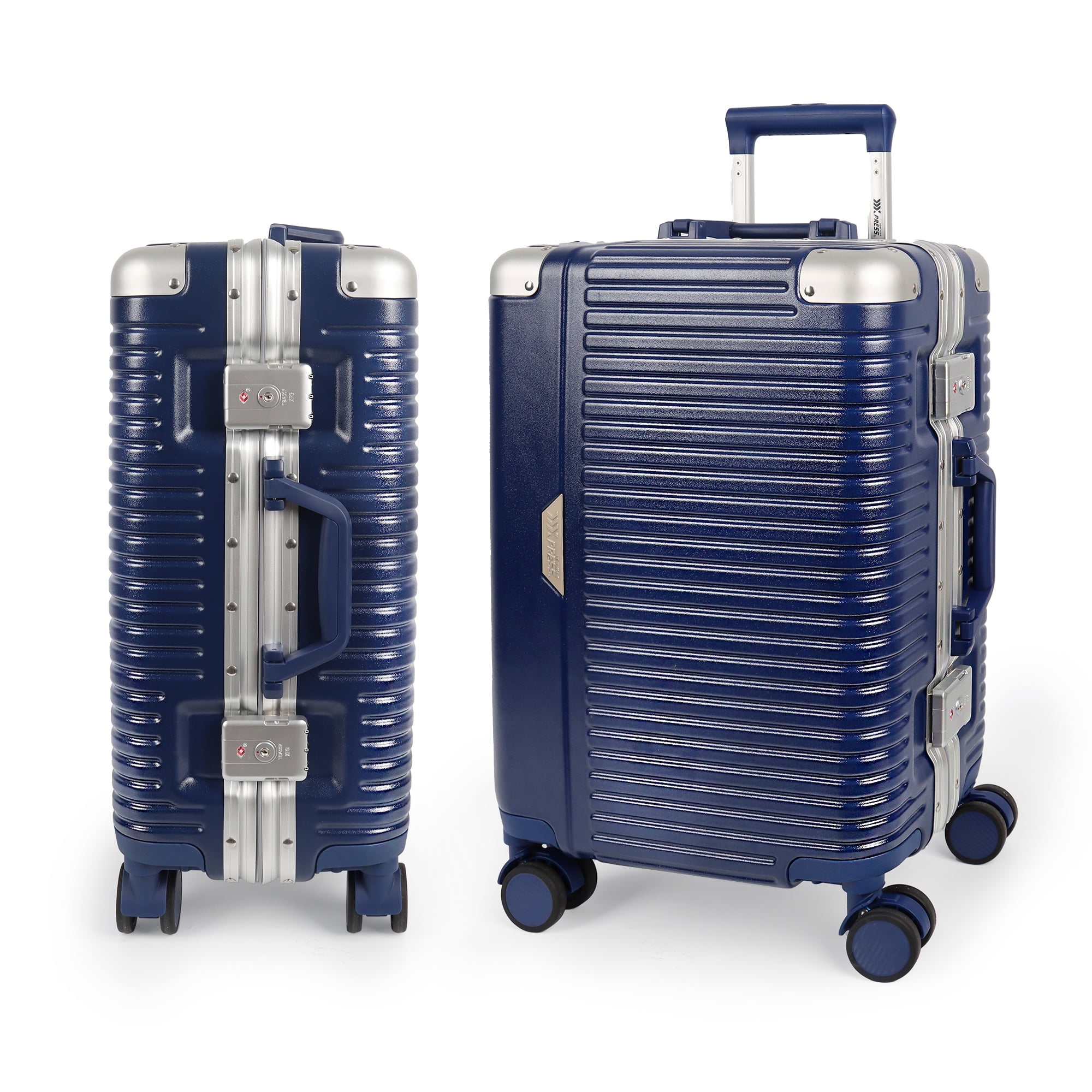 New York Xpress 20" Zipperless Carry-on Luggage Hardside Suitcase with ...