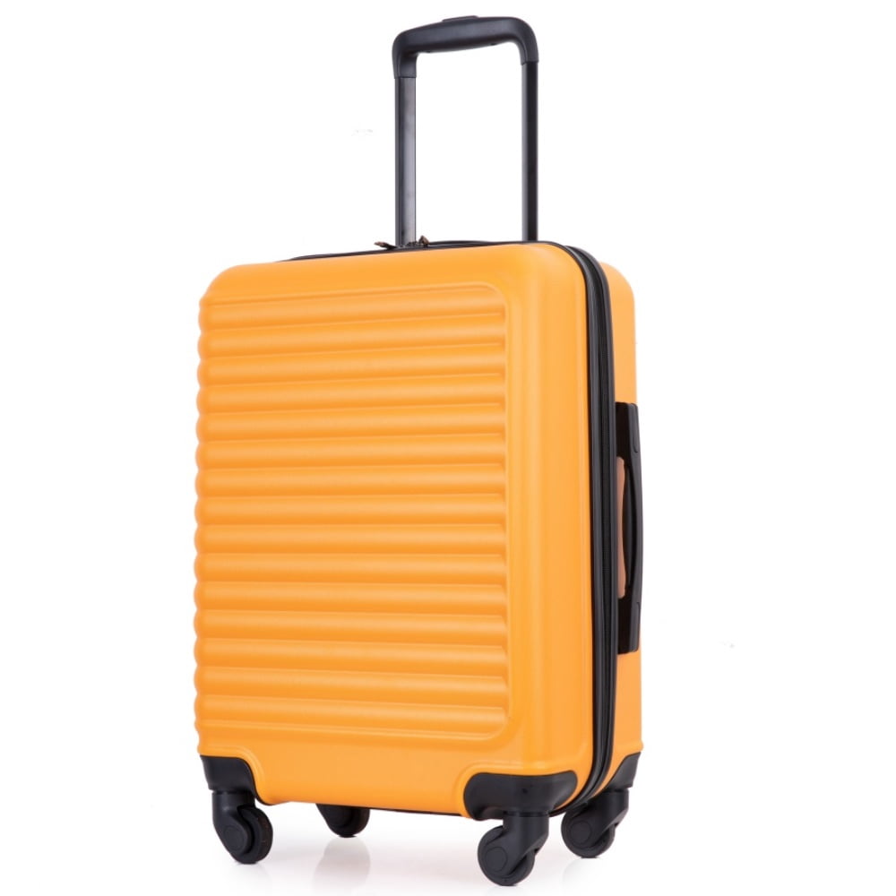 20" Carry on Luggage Lightweight Suitcase, Spinner Wheels,Orange ...