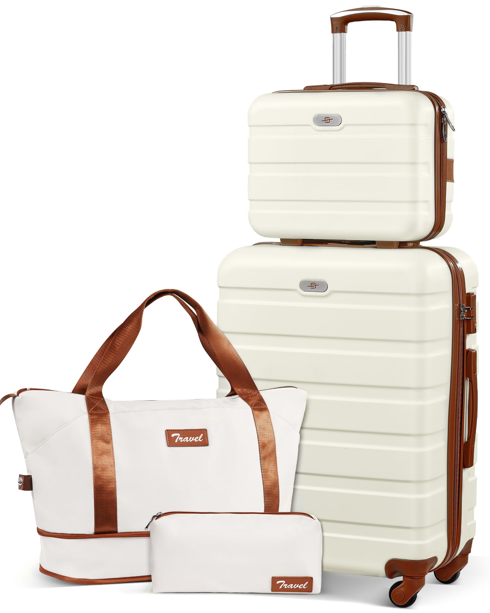 20" Carry-on Luggage Set And 13" Suitcase Travel Set With Expandable ...