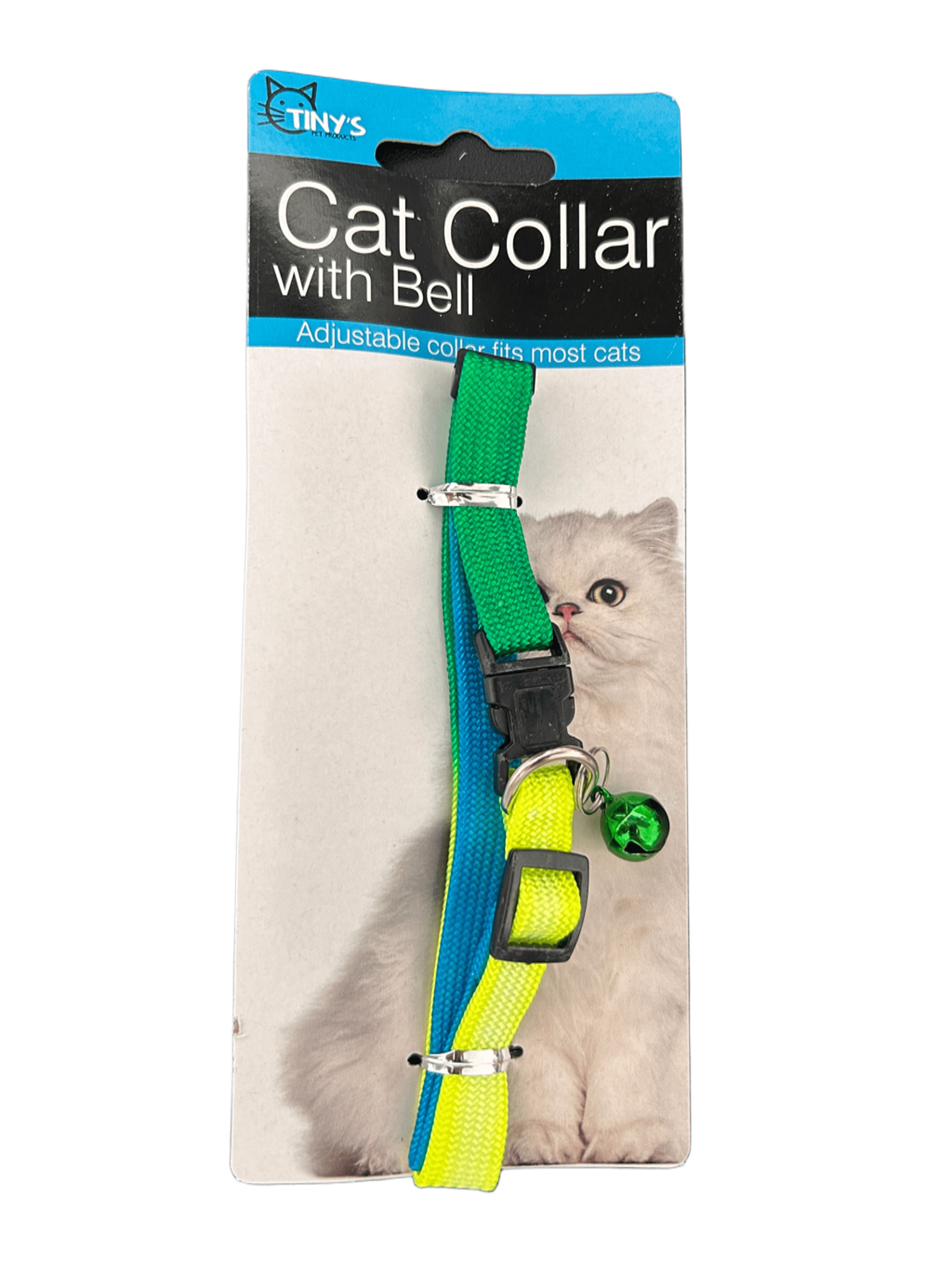 20 in Cat Collar with Bell, Featuring Vibrant Nylon Gradient Colors ...