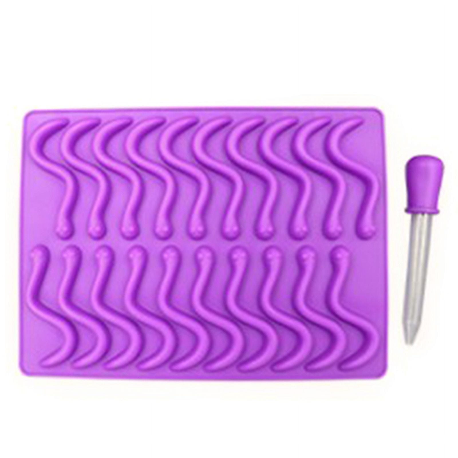 20 Cavity Earthworms Silicone Mold Gummy Jelly Candy Chocolate Mold ...