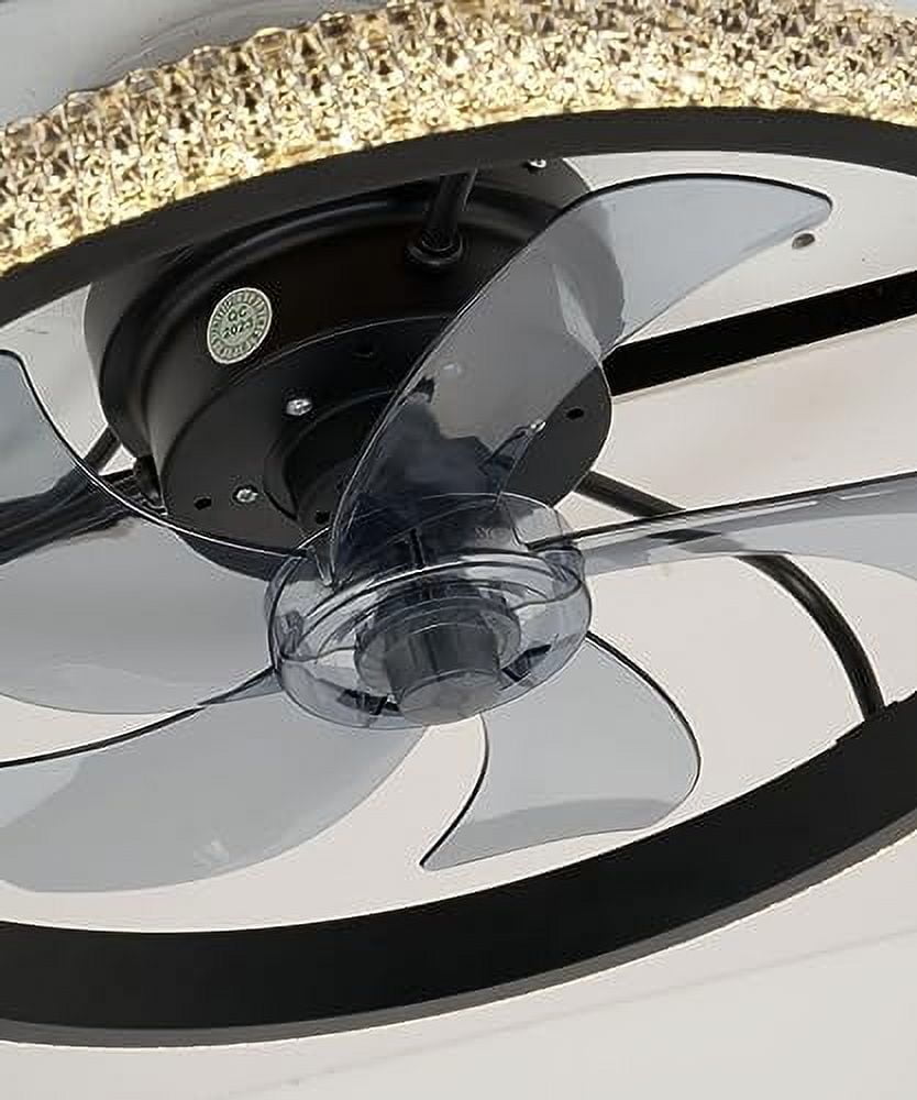 20" Ceiling Fans with Lights, Modern Flush Mount Low Profile Ceiling ...