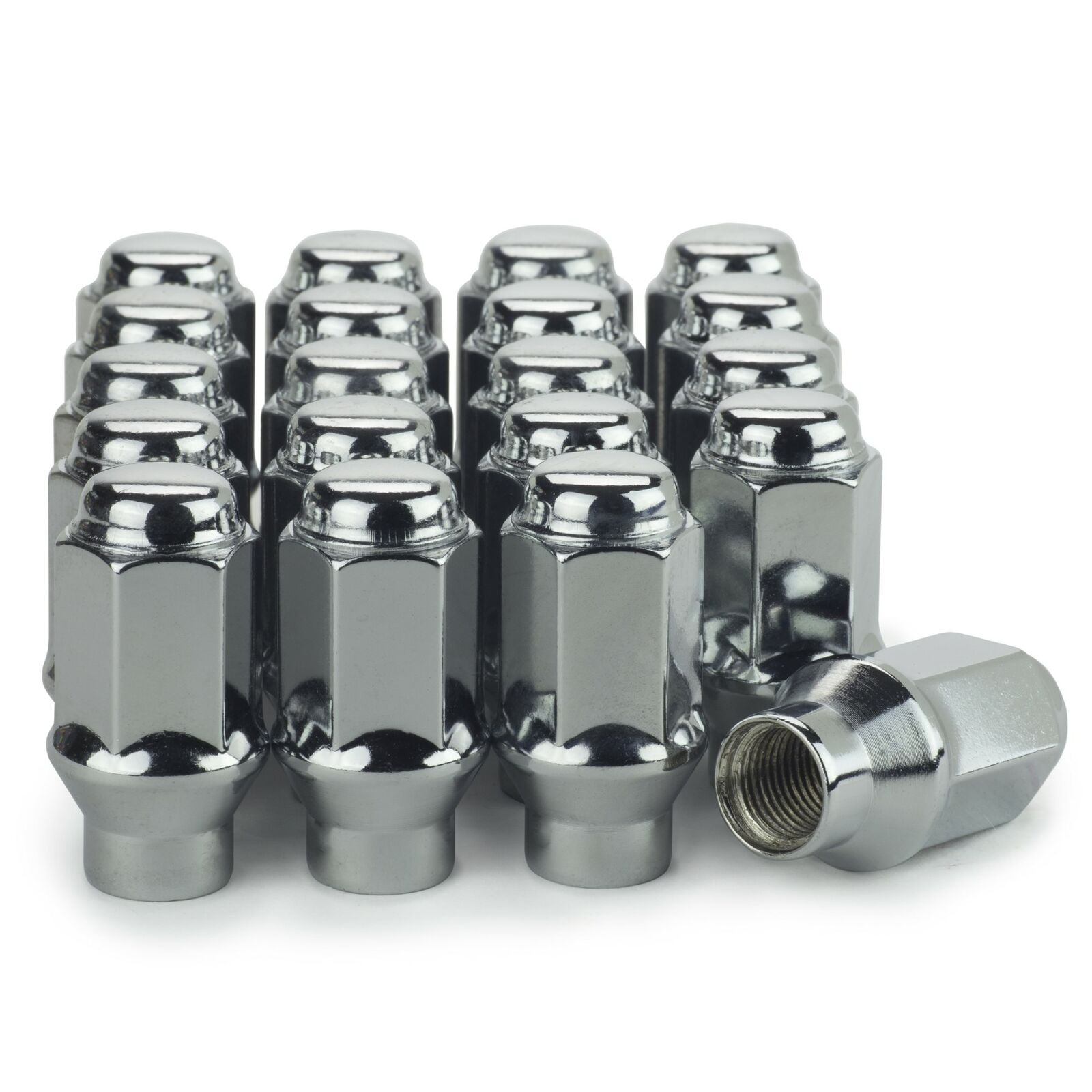 20 Chrome ET Style Bulge Acorn Conical Lug Nuts 14x1.5 - Walmart.com