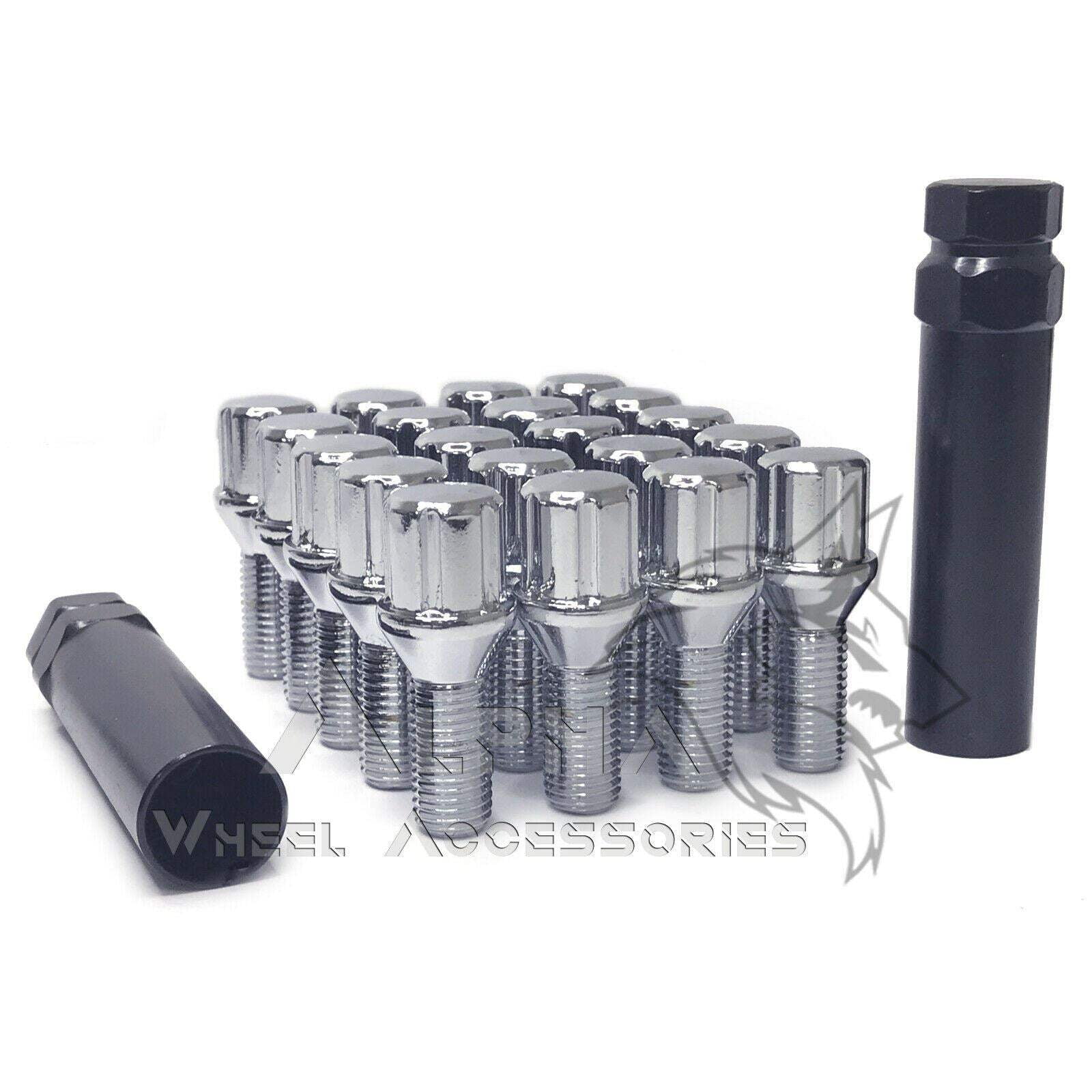 20 Chrome Spline Lug Bolts 12x1.5 For BMW M3 M5 335 135 E46 F10 F30 E36 ...