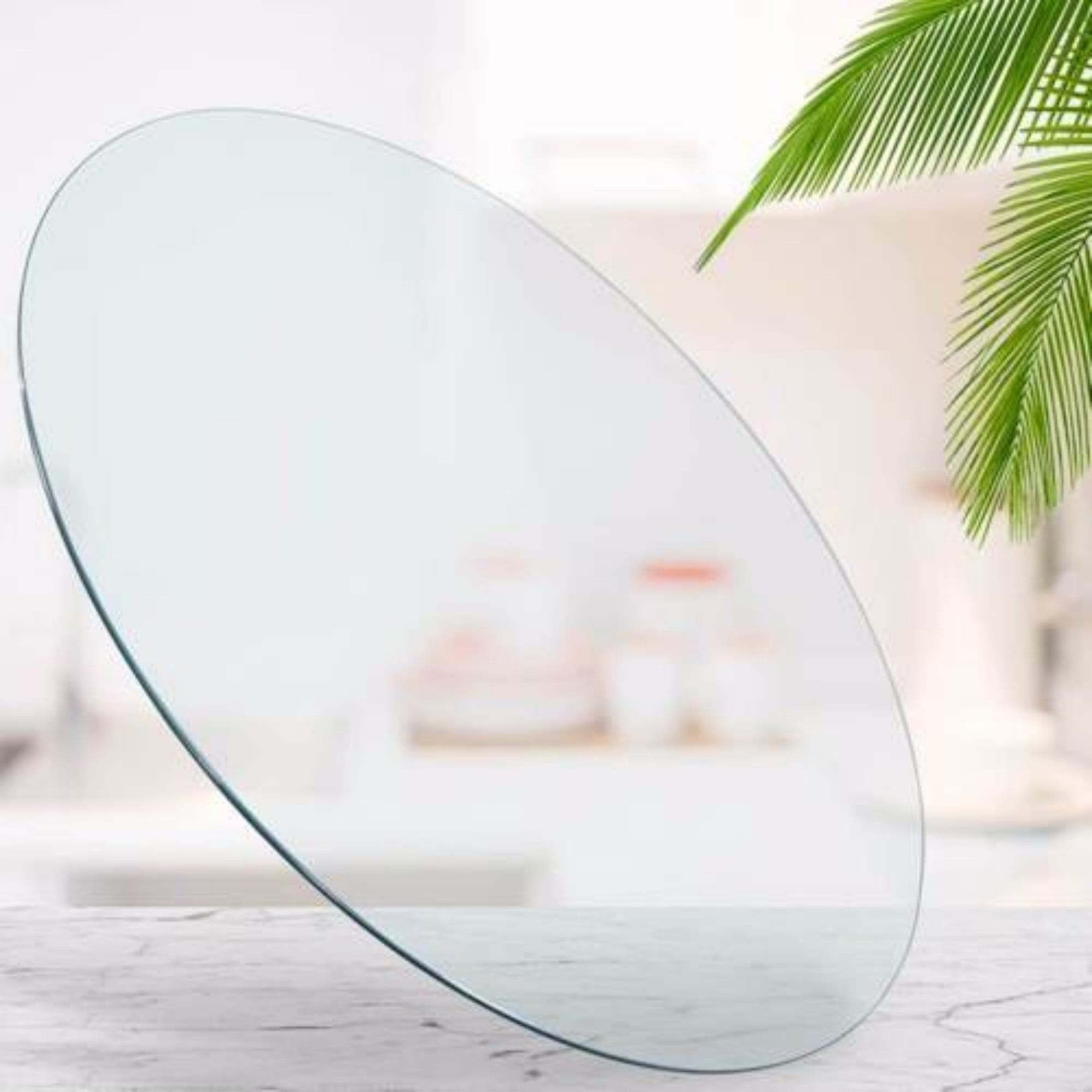 20" Clear Round Glass Table Top, 1/4" Thick Tempered Glass Tabletop ...