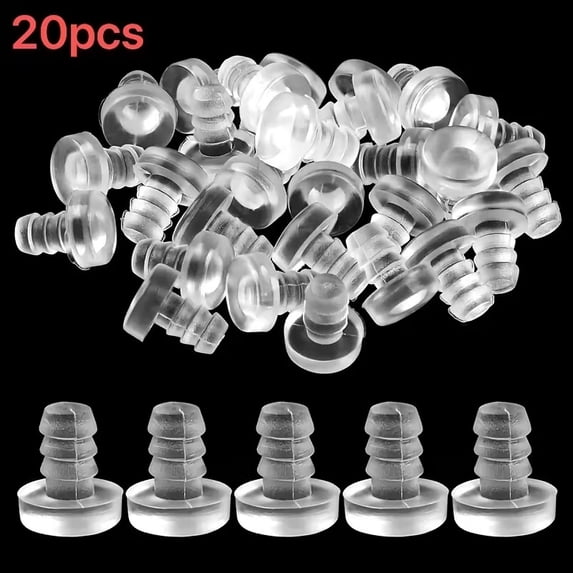 20 Clear Table Glass Absorbers Anti-Slip Mats With Handles - Non ...