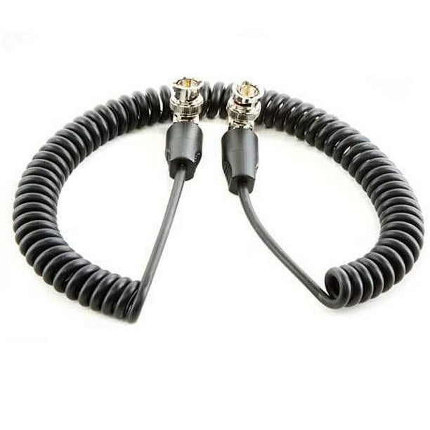 20" Coil SDI Cable with Right Angle BNC 90 Deg. Connectors - Walmart ...