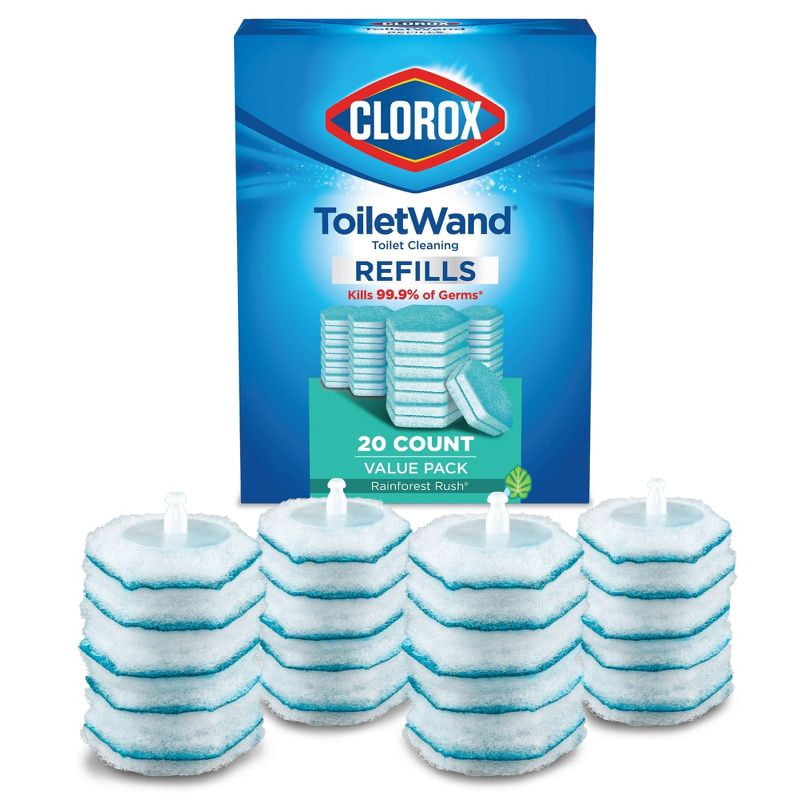 20-Count Disposable Toilet Wand Refills with Disinfecting Cleaning ...