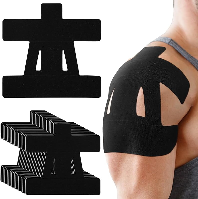 20 Count Kinesiology Tape for Shoulder Pain Relief Pre Cut Sports ...
