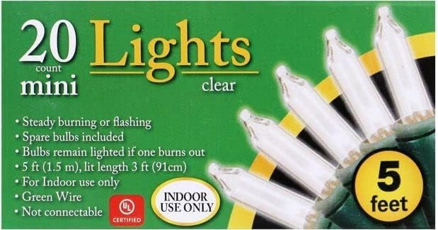20 Count Mini Light 2 Pack Clear - Walmart.com