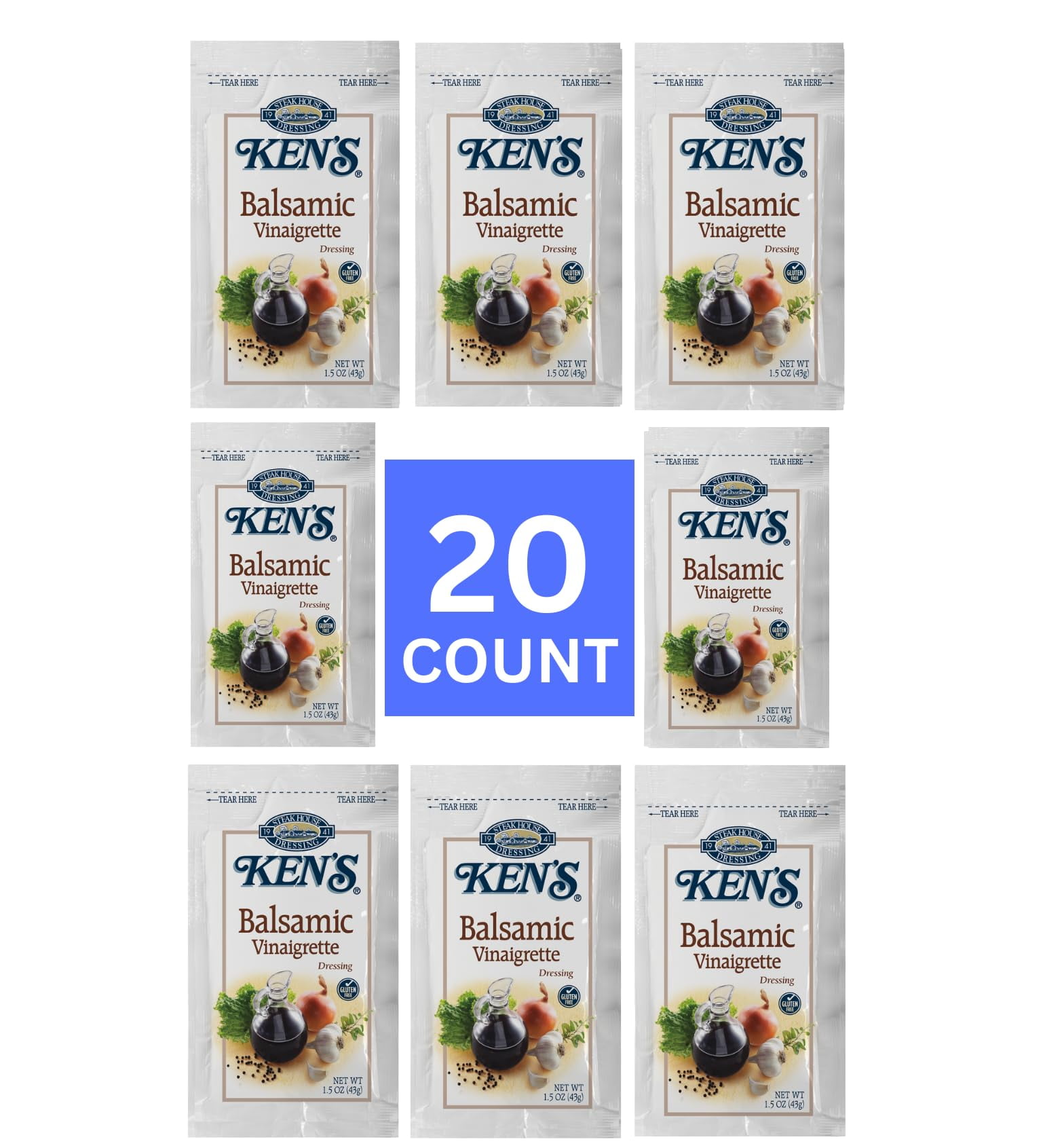 20 Count | Salad Dressing Packets | Individual Single Serve Salad ...
